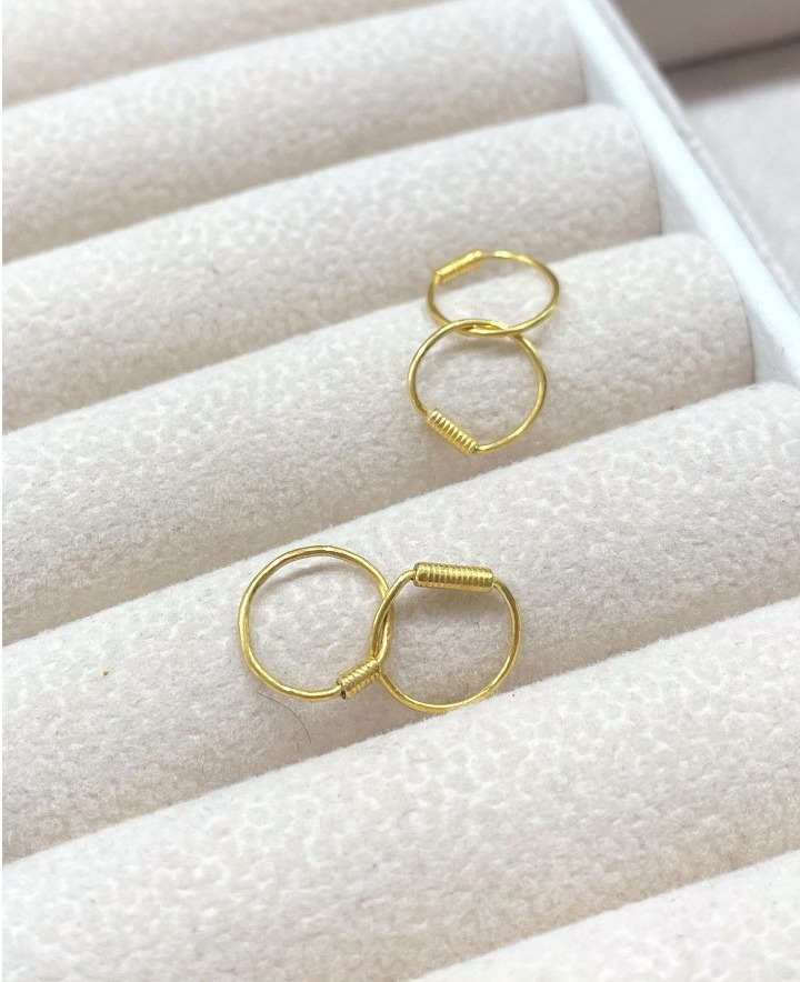 Anting Emas 24k model knit bayi 0.5 gram an | Toko Emas Family