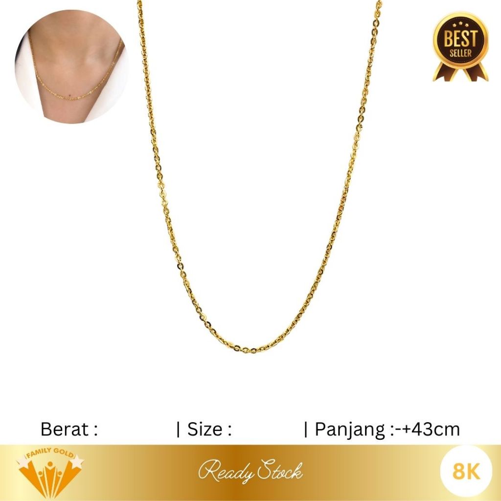 Kalung Emas Kadar 8K Model Prestige Nori Family Gold | Toko Emas Family