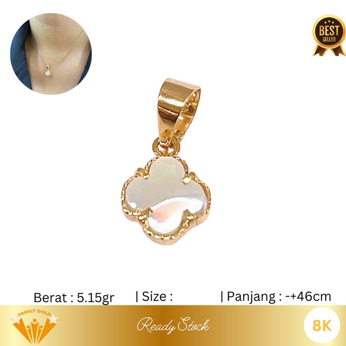 Liontin Emas Kadar 8K Model Clover Variasi Family Gold | Toko Emas Family