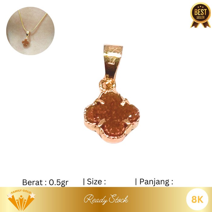 Liontin Emas Kadar 8K Model Clover Variasi Family Gold | Toko Emas Family