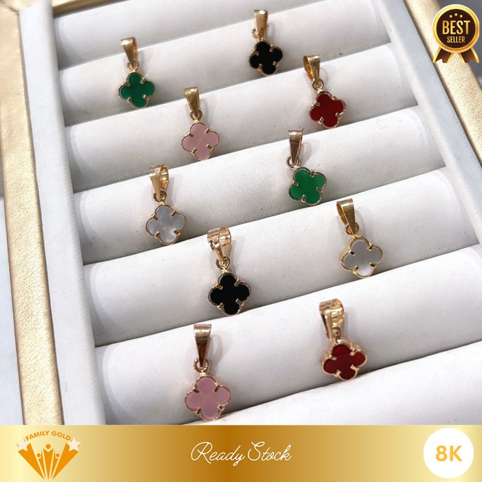 Liontin Emas Kadar 8K Model Clover Variasi Family Gold | Toko Emas Family