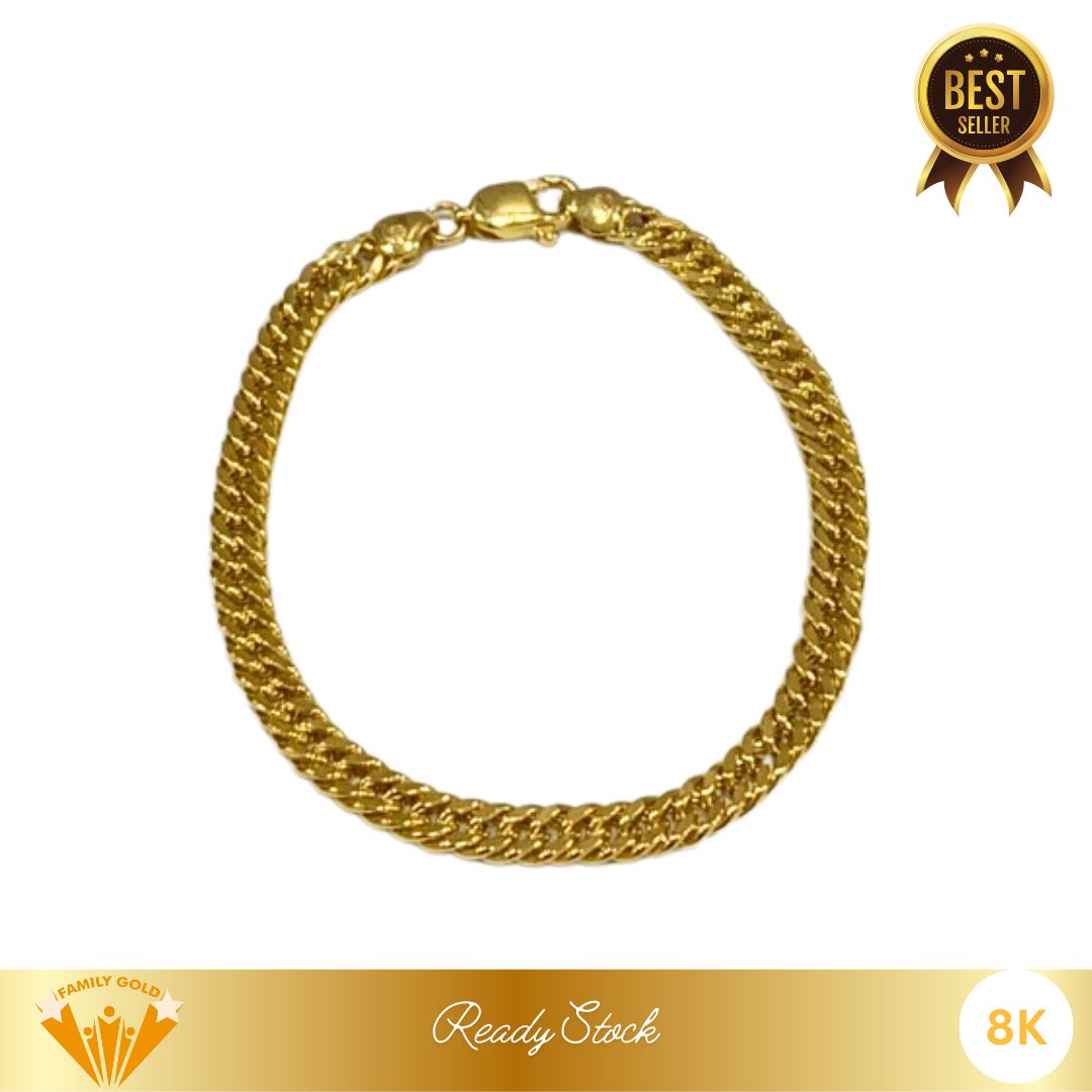 Gelang Emas Anak Kadar 8K Model Reguler Rantai Family Gold | Toko Emas ...