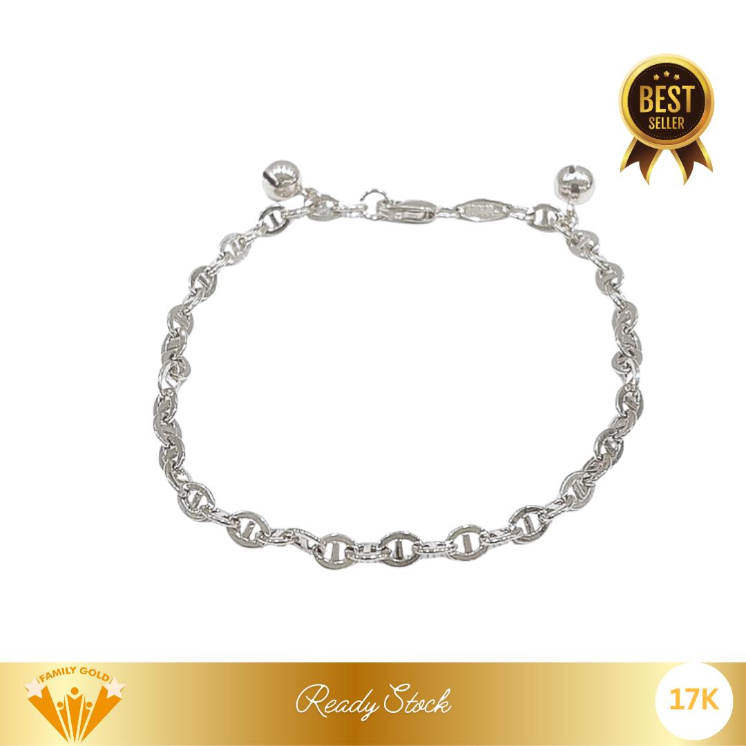Kalung Emas White Gold Kadar 17K Model Reguler Italy Family Gold | Toko ...