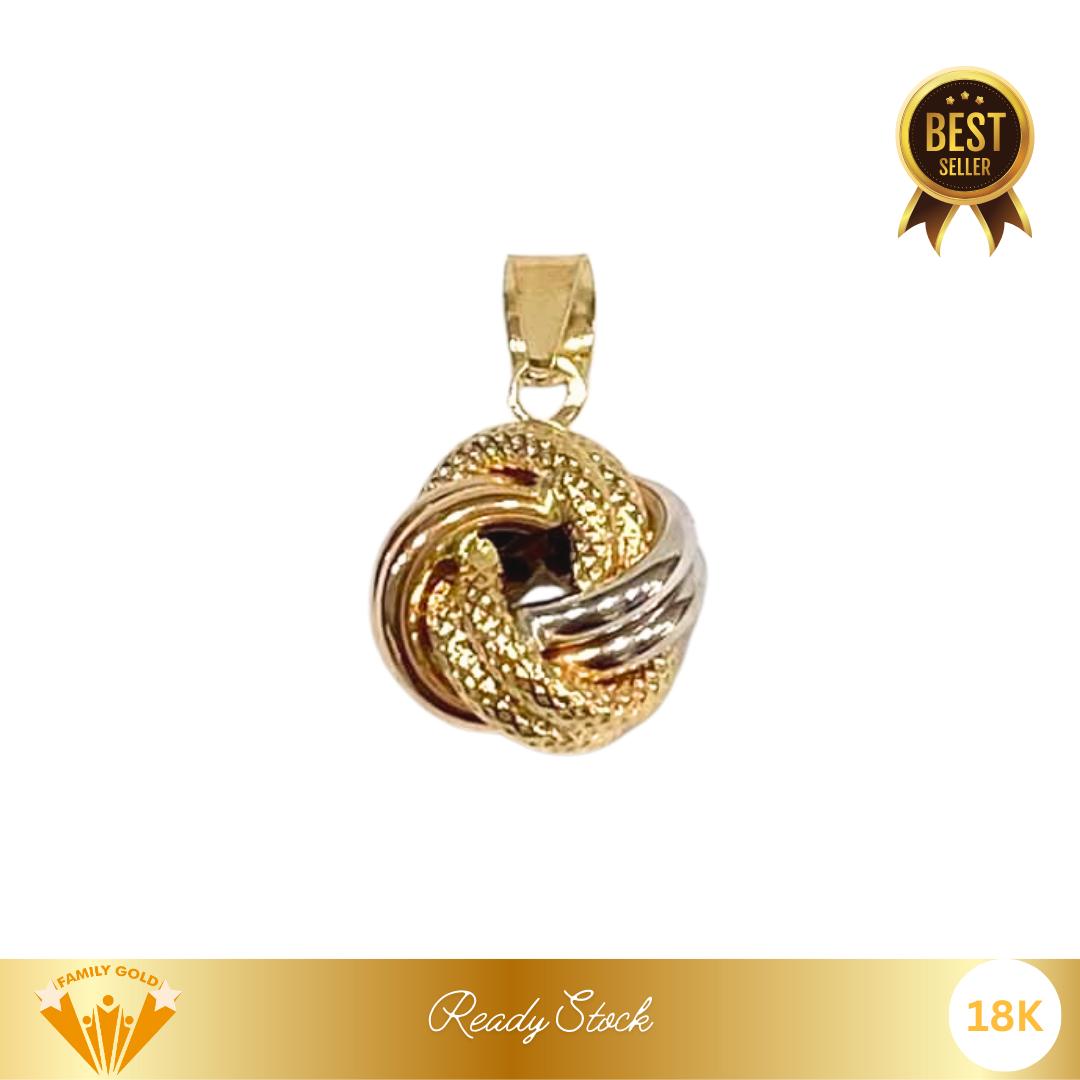 Liontin Emas Kadar 18K Model Korean Knot Series Family Gold | Toko Emas ...