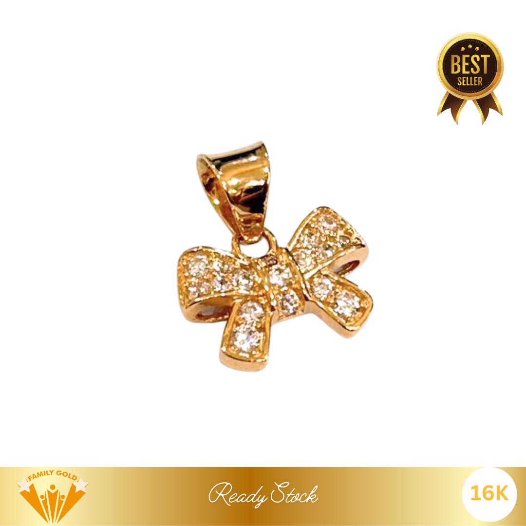 Liontin Emas Kadar 16K Model Coquette Ribbon Family Gold | Toko Emas Family
